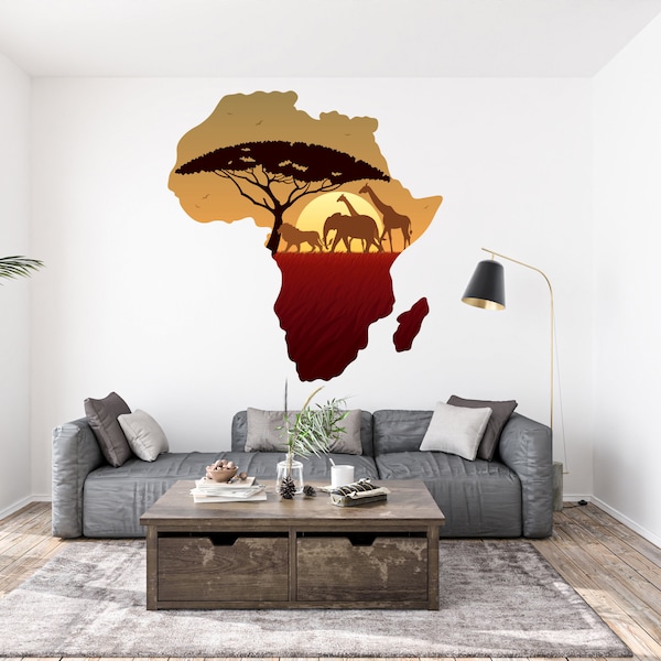 Africa Wall Decal - Etsy