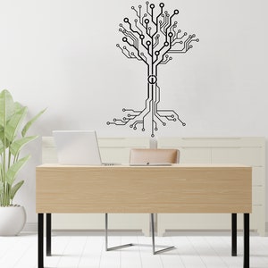 Circuit Board Office Wall Decal, Technology Vinyl Wall Art Decals ...