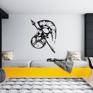Spartan Wall Decal Spartan Warrior Wall Decor Gladiator Wall Art SG334 ...