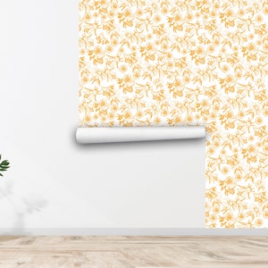 Honey Bee Wallpaper Bee Peel and Stick Honey Flower Wallpaper Seamless ...