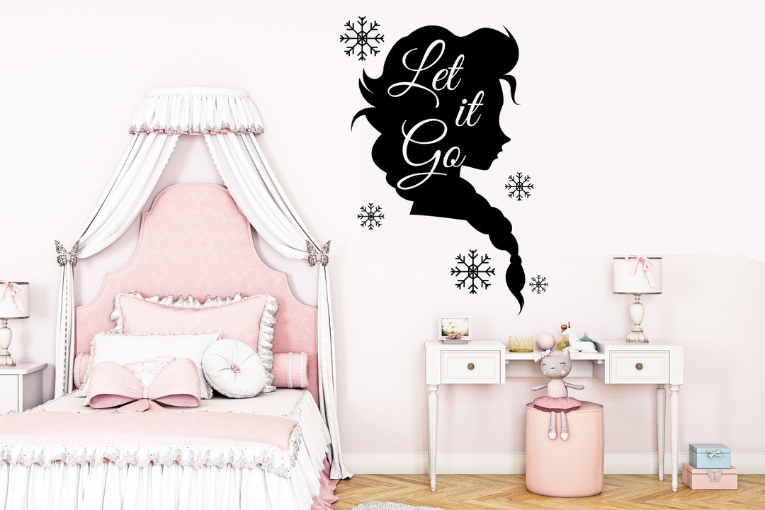 Let It Go Girl Room Wall Decal, Kids Sticker, Room Decor, Kids Wall ...