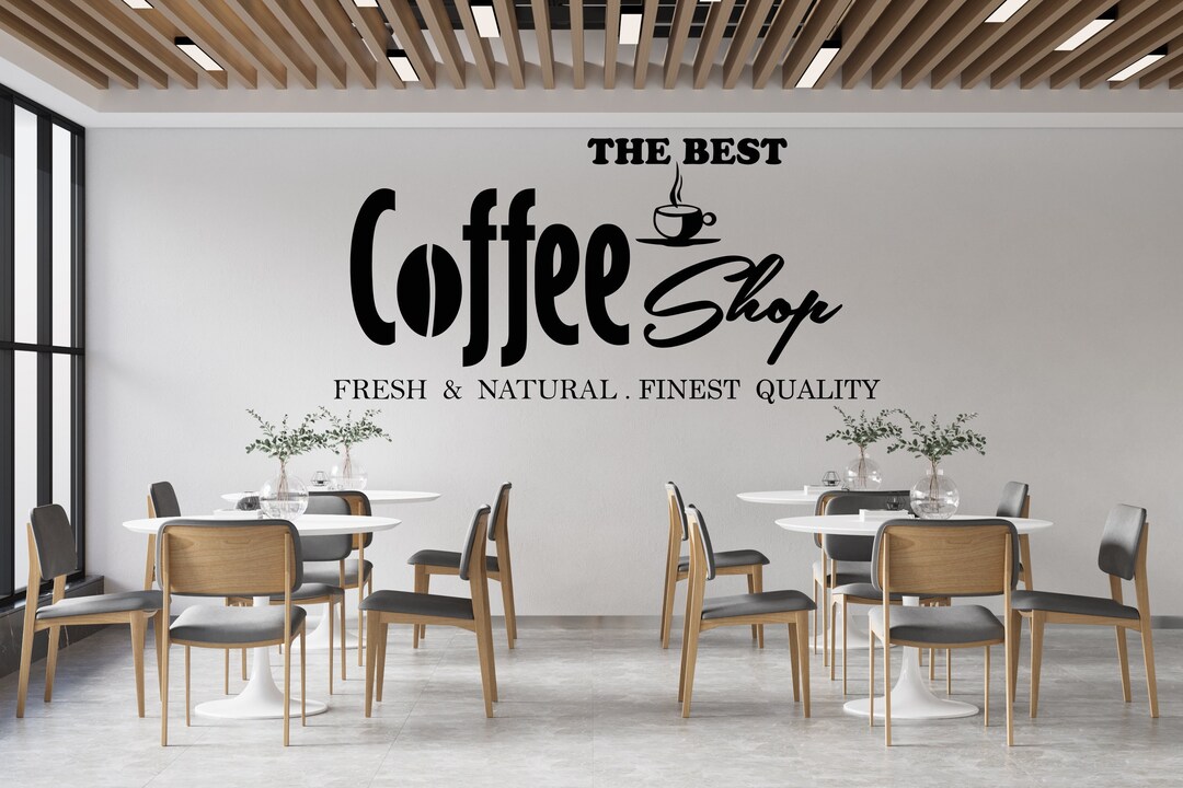 Coffee Shop Wall Decor, Coffee Shop Wall Art Decal, Coffee Vinyl ...