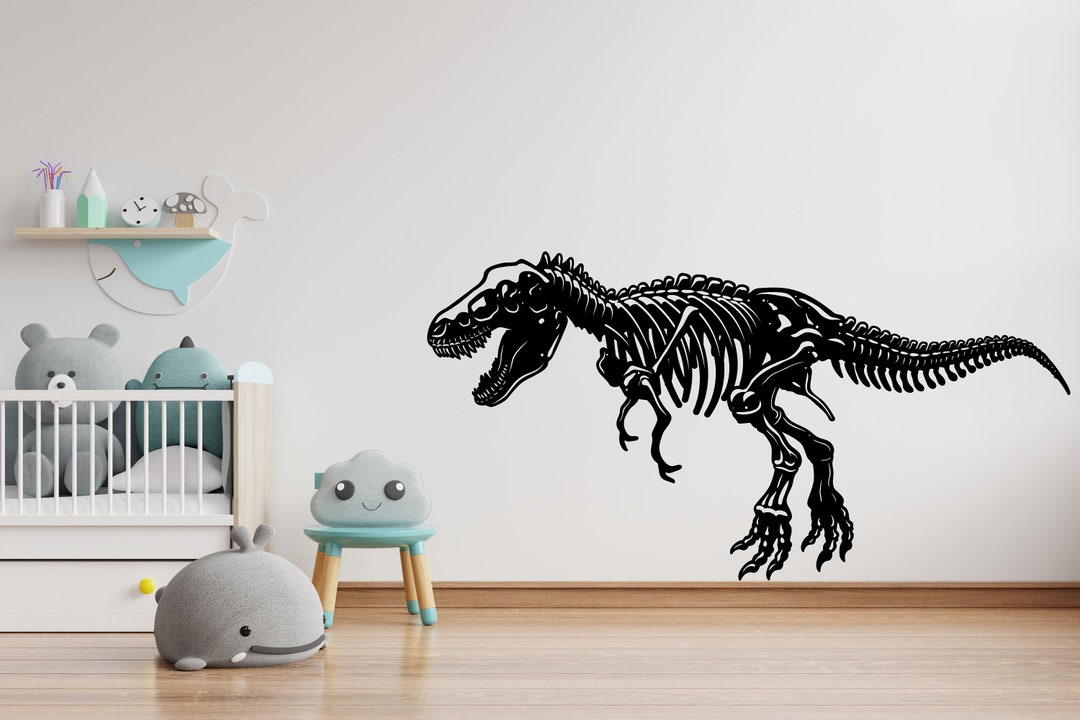 Dinosaur Skeleton Wall Decal Dino Wall Sticker Tyrannosaurus T-rex ...