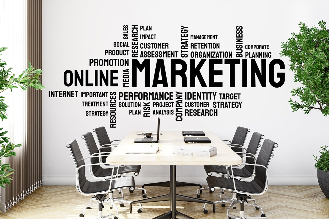 Marketing Wall Decal, Marketing Office Wall Decal, Marketing Office ...