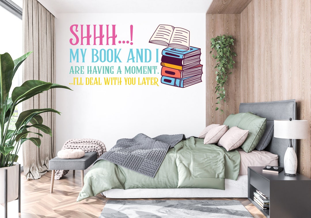Reading Wall Decal Reading Wall Art Books Wall Decals Decor Books Wall ...