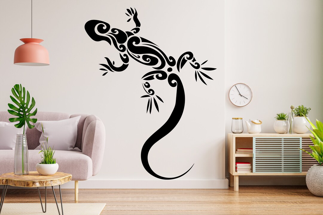 Lizard Wall Decal, Lizard Wall Art, Lizard Wall Decor Animal Art, Wall ...