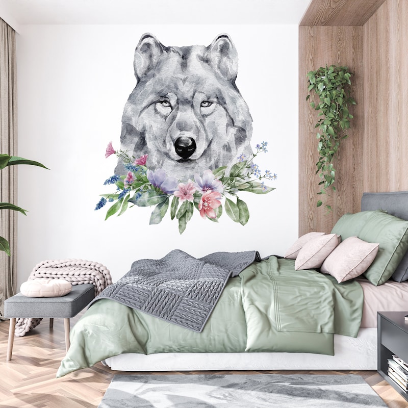Wolf Wall Decal - Etsy