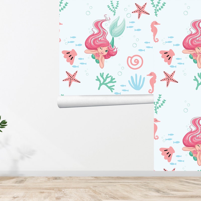 Mermaid Wallpaper - Etsy