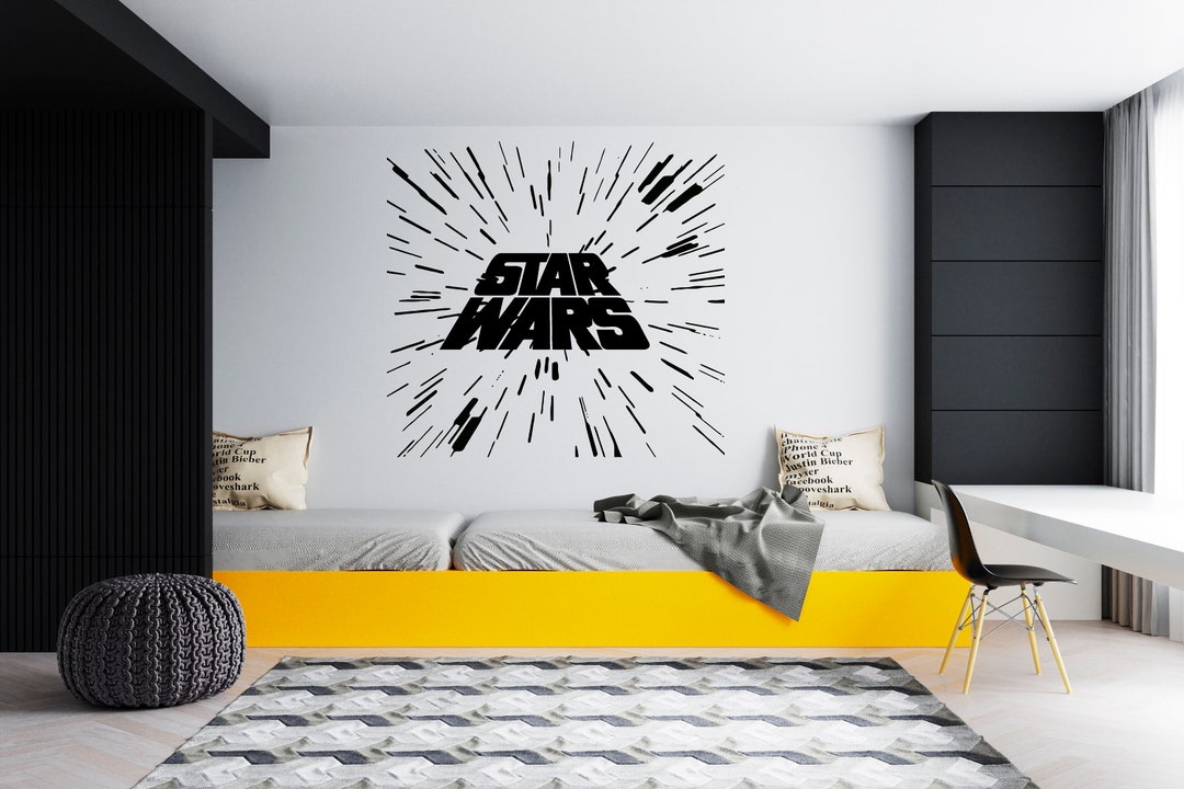 Galaxy Logo Wall Decal | Space Movie Inspired Vinyl Art | Bedroom Wall ...