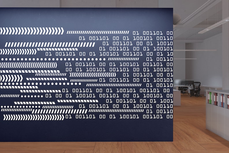 Circuit Board Binary Code Wall Decal Technology Vinyl Wall - Etsy