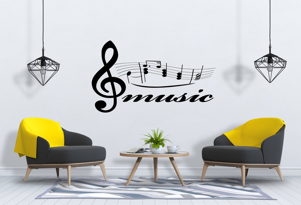 Music Wall Decal Music Notes Wall Decor Musician Wall Sticker - Etsy