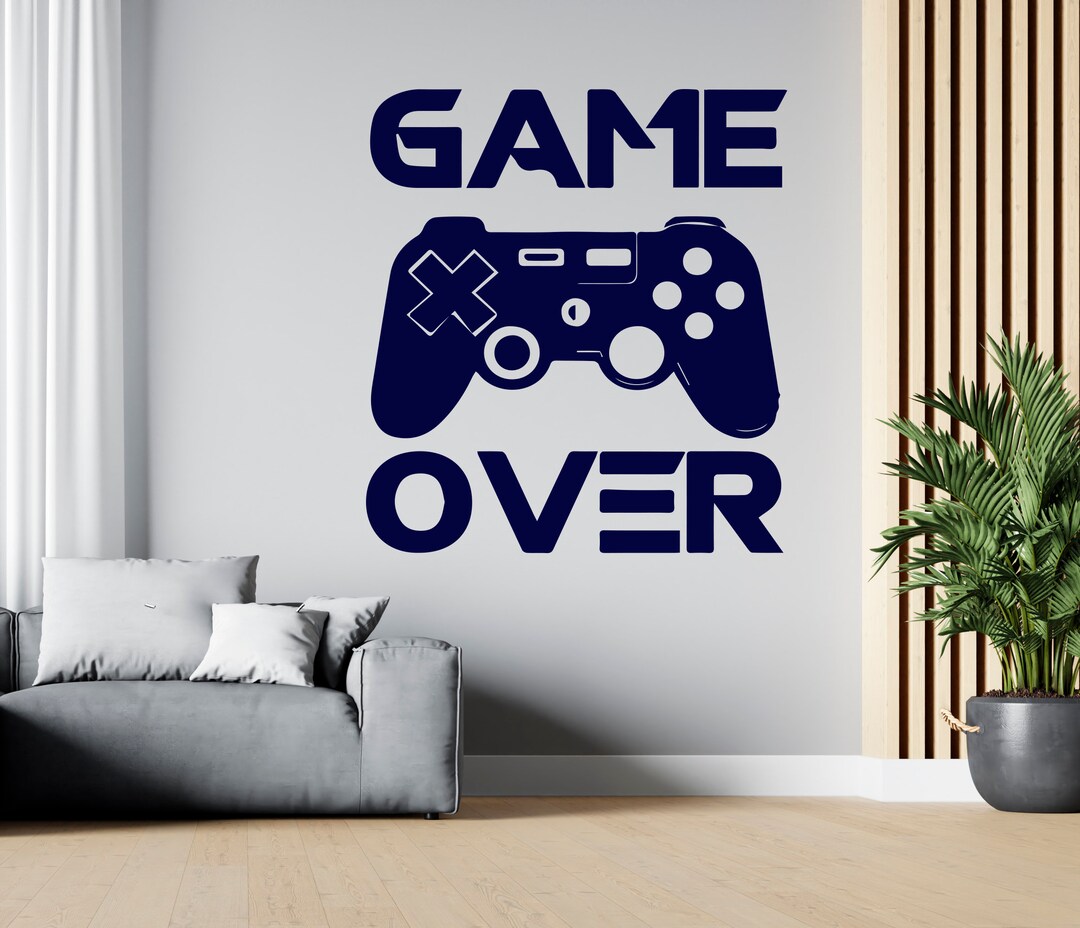 Gamer Wall Decal Video Games Wall Sticker Controller Wall Decor for ...