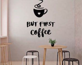 Coffee Wall Decal Coffee Window Sticker Decals for Coffee Shop | Etsy
