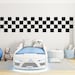 Racing Stripes Wall Decal Racing Tire Checkered Wall Decal Wheel Tire ...