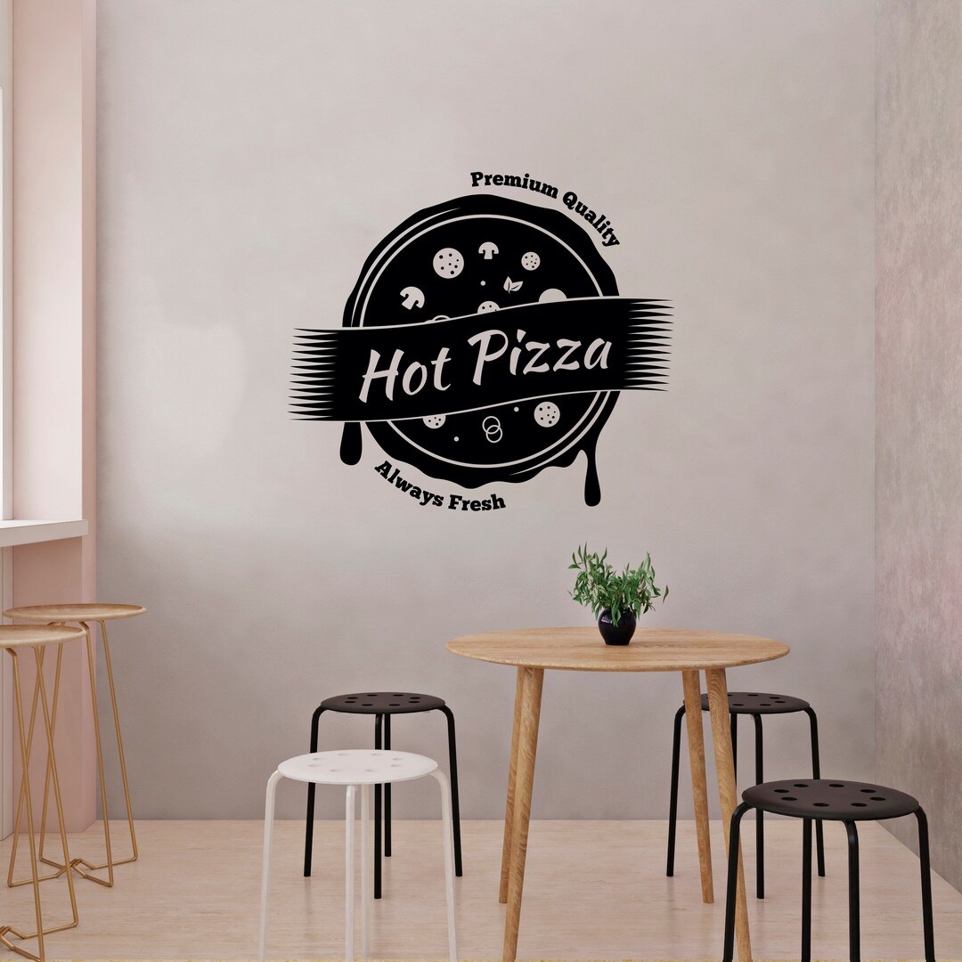 Pizza Wall Decal Vinyl Sticker for Pizzeria Decorations for Italian ...