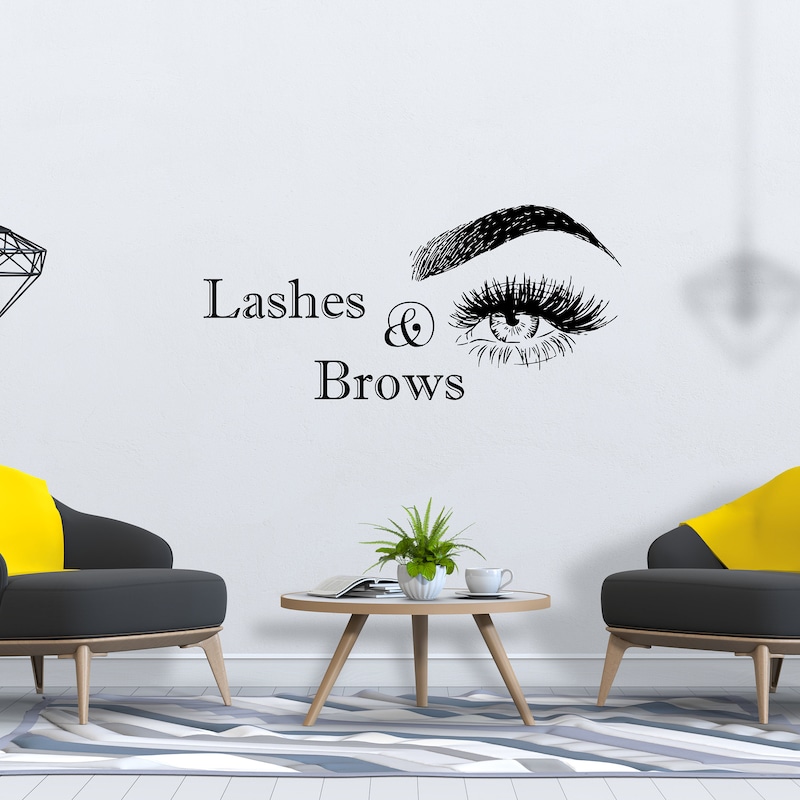 Eyelashes Window Decal - Etsy UK