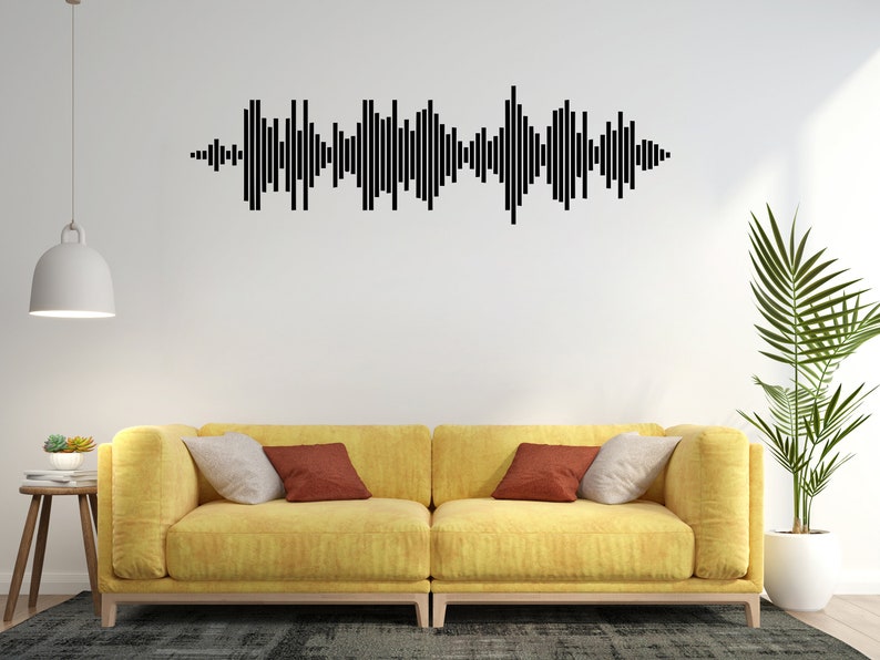 Audio Wave Wall Decal Sound Wave Wall Sticker Music Wall Decor - Etsy