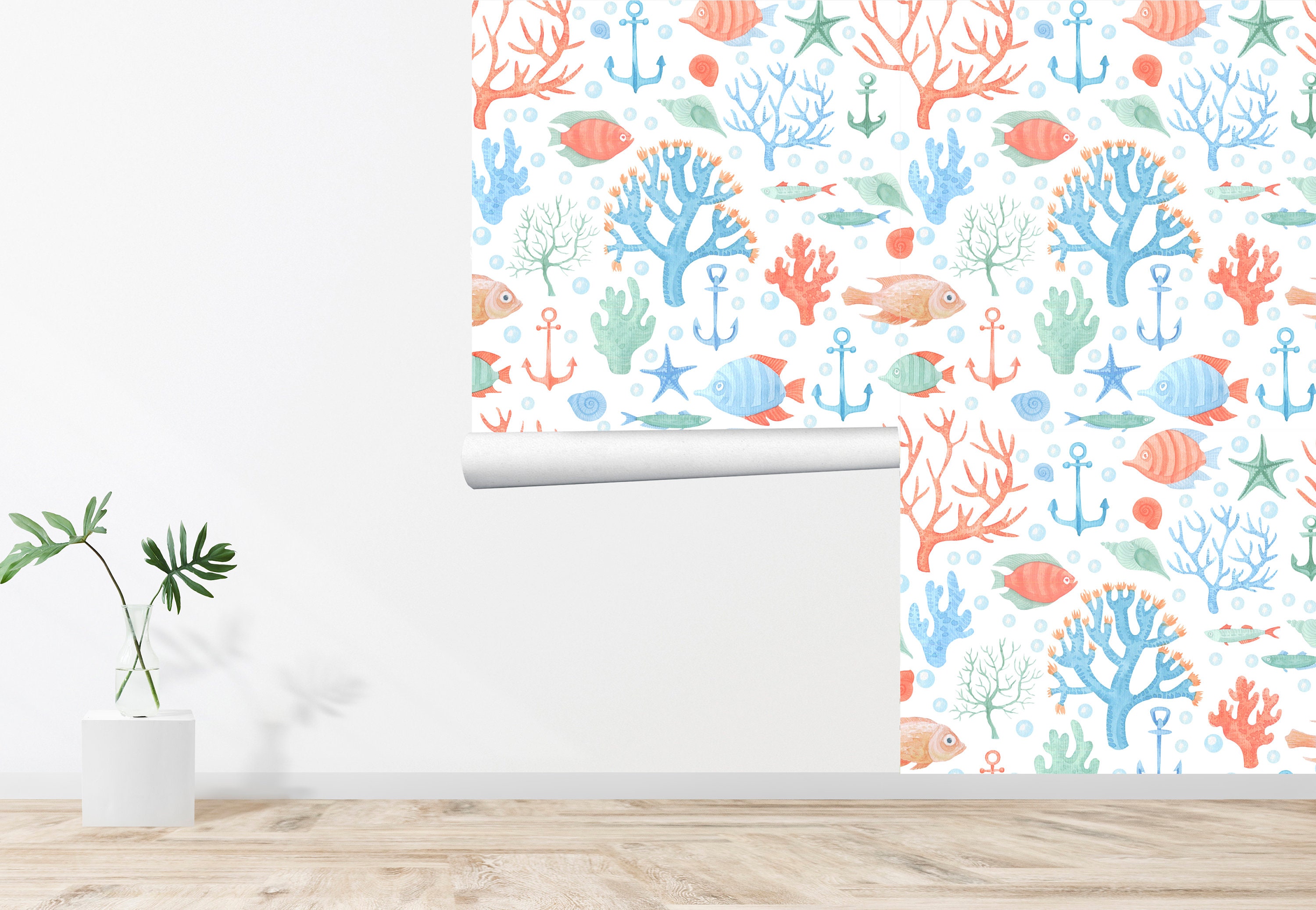 Sea Life Wallpaper Fish Wallpaper Underwater Wallpaper - Etsy