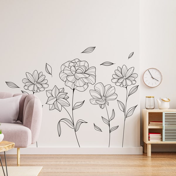 Wall Decal Flowers - Etsy