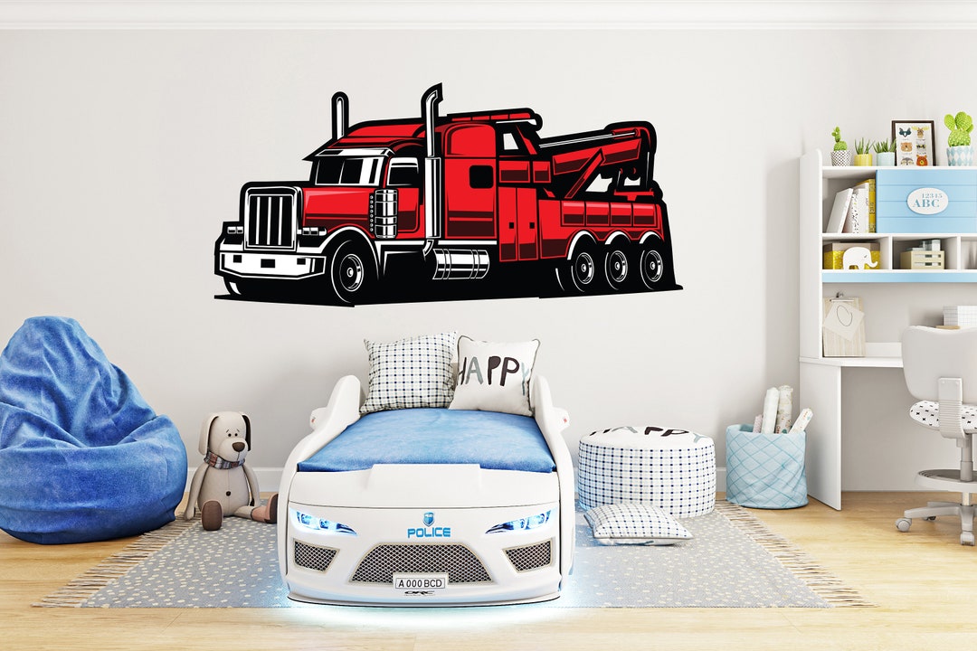 Truck Wall Decal Truck Wall Art Car Wall Sticker Truck Wall Decor Decals for Boys 1243EZ - Etsy