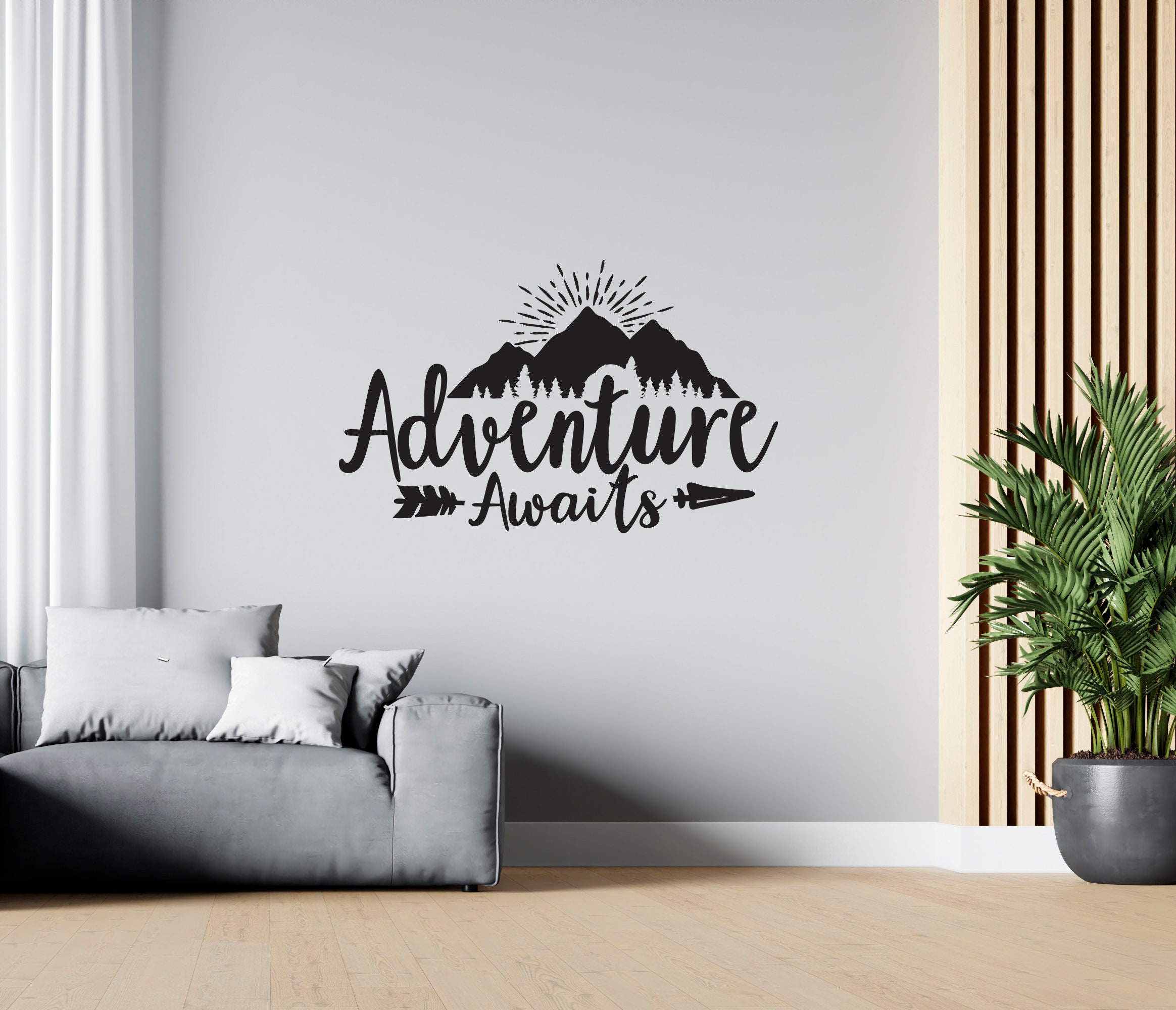 Travel Wall Decal Camping Wall Sticker Adventure Quote Wall Decal for ...