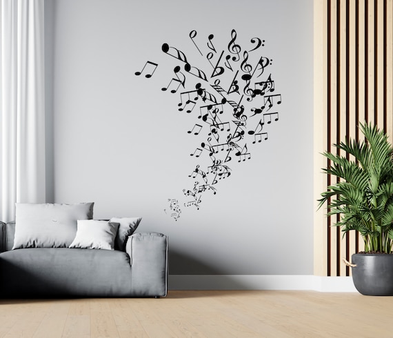 Music Wall Decal Music Notes Wall Decor Musician Wall Sticker | Etsy
