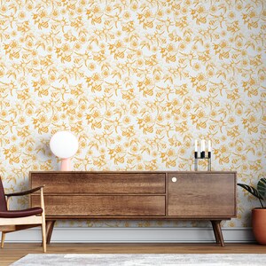 Honey Bee Wallpaper Bee Peel and Stick Honey Flower Wallpaper Seamless ...