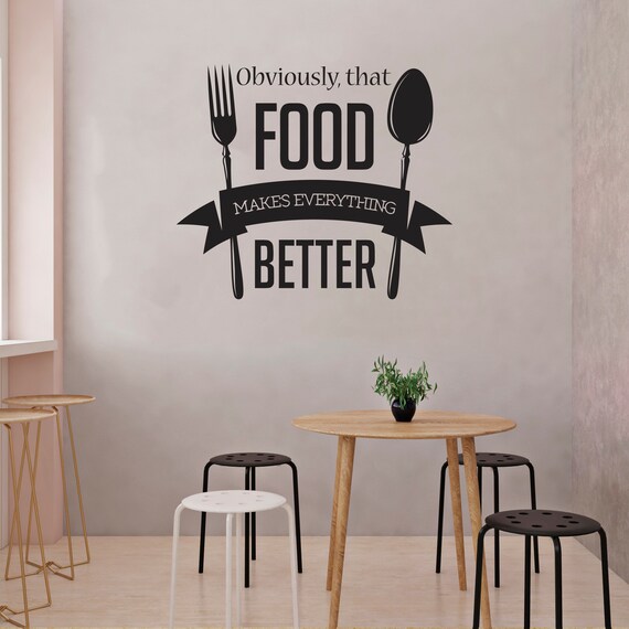 Wall Decal for Restaurant Food Wall Decal Restaurant | Etsy