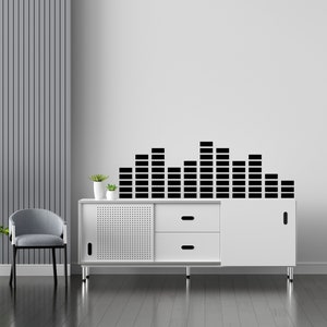 Music Equalizer Wall Decal Sound Wave Wall Sticker Music Wall Decor ...