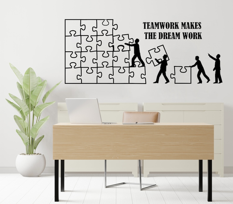 Teamwork Wall Decal, Office Wall Decal, Office Wall Decor, Office ...