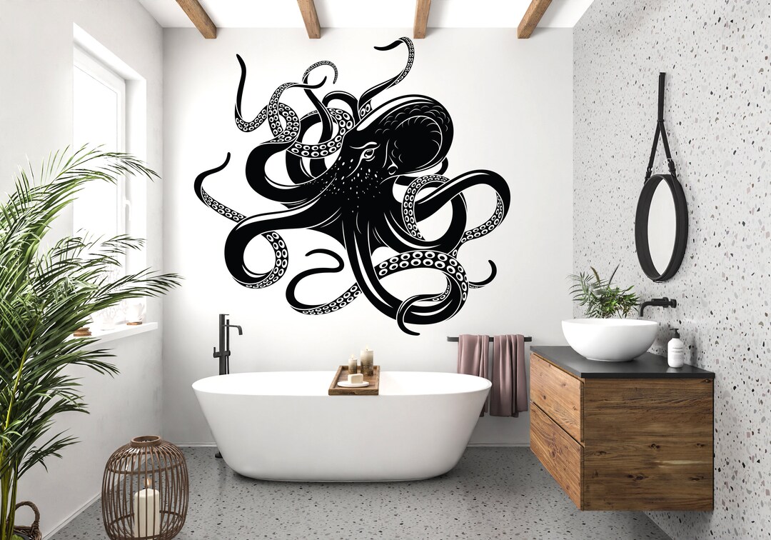 Octopus Wall Decor, Octopus Wall Decals, Tentacles Wall Art, Stickers ...
