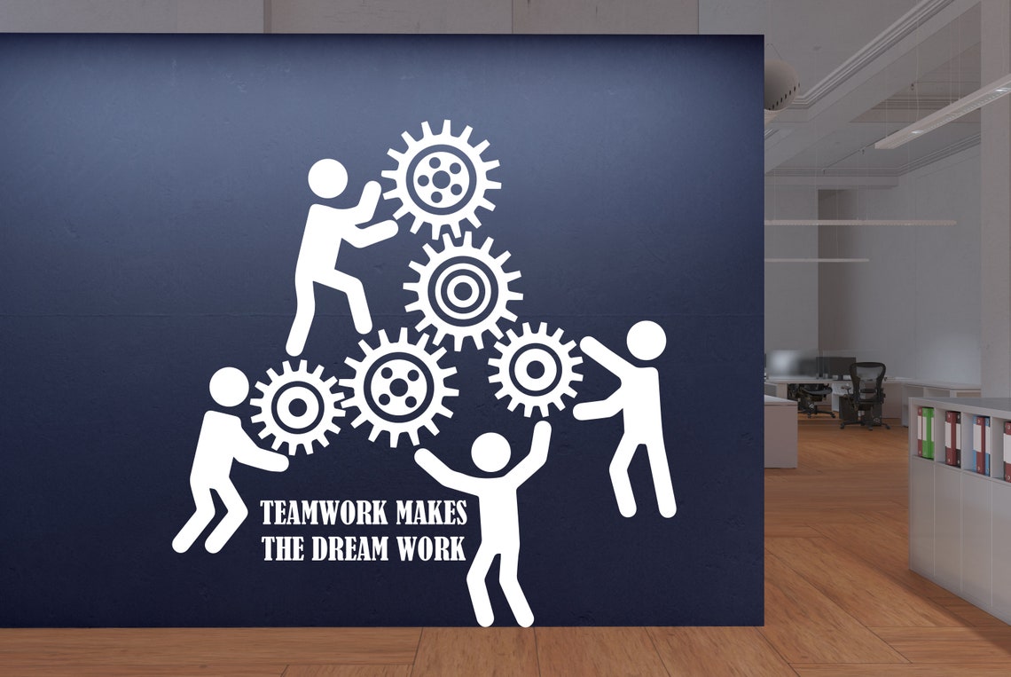 Teamwork Wall Decal Office Wall Decal Office Wall Decor - Etsy