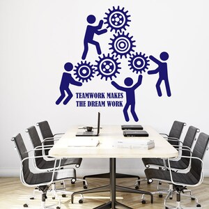 Teamwork Wall Decal, Office Wall Decal, Office Wall Decor, Office ...