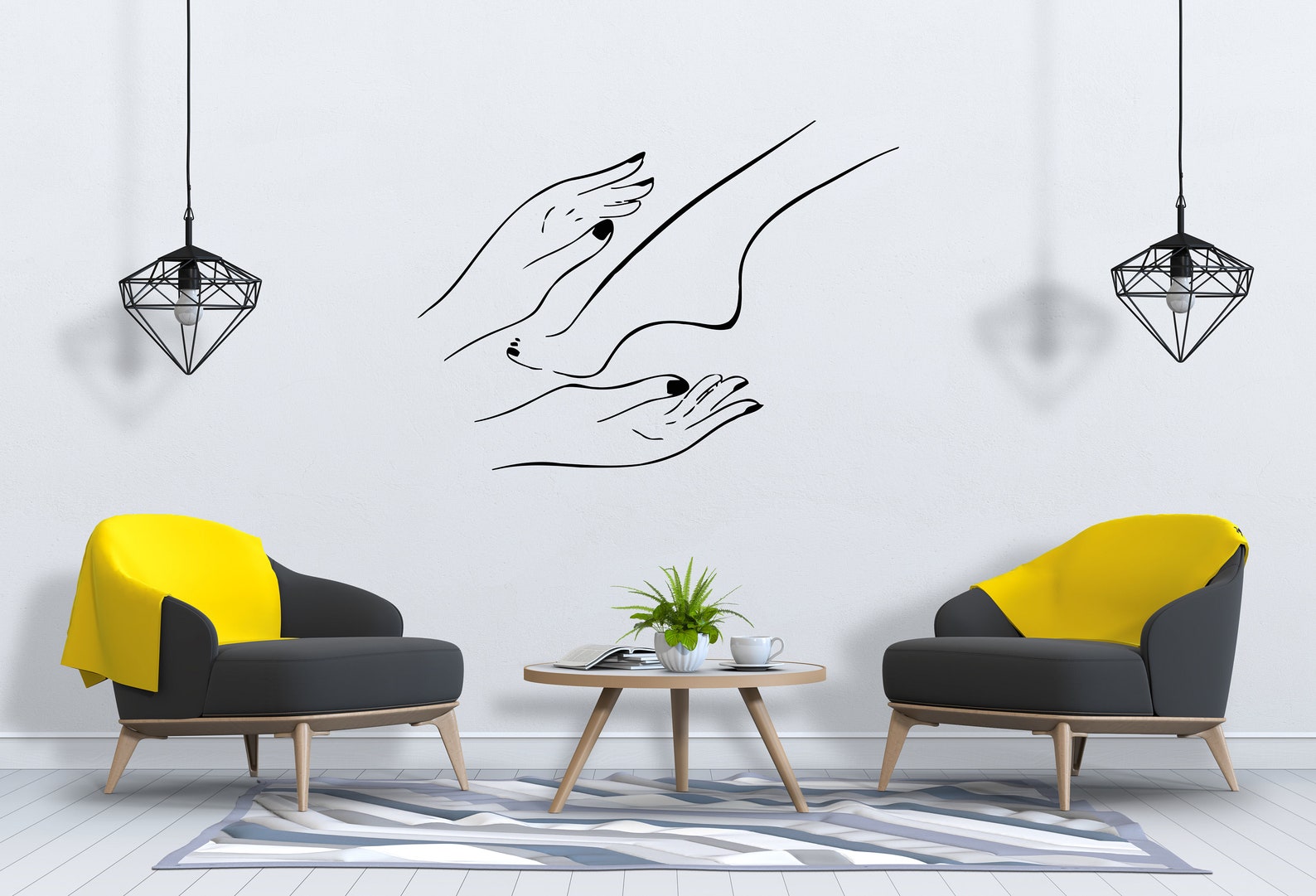 Nail Salon Wall Decal Manicure Pedicure Window Sticker Nail Bar Nail ...