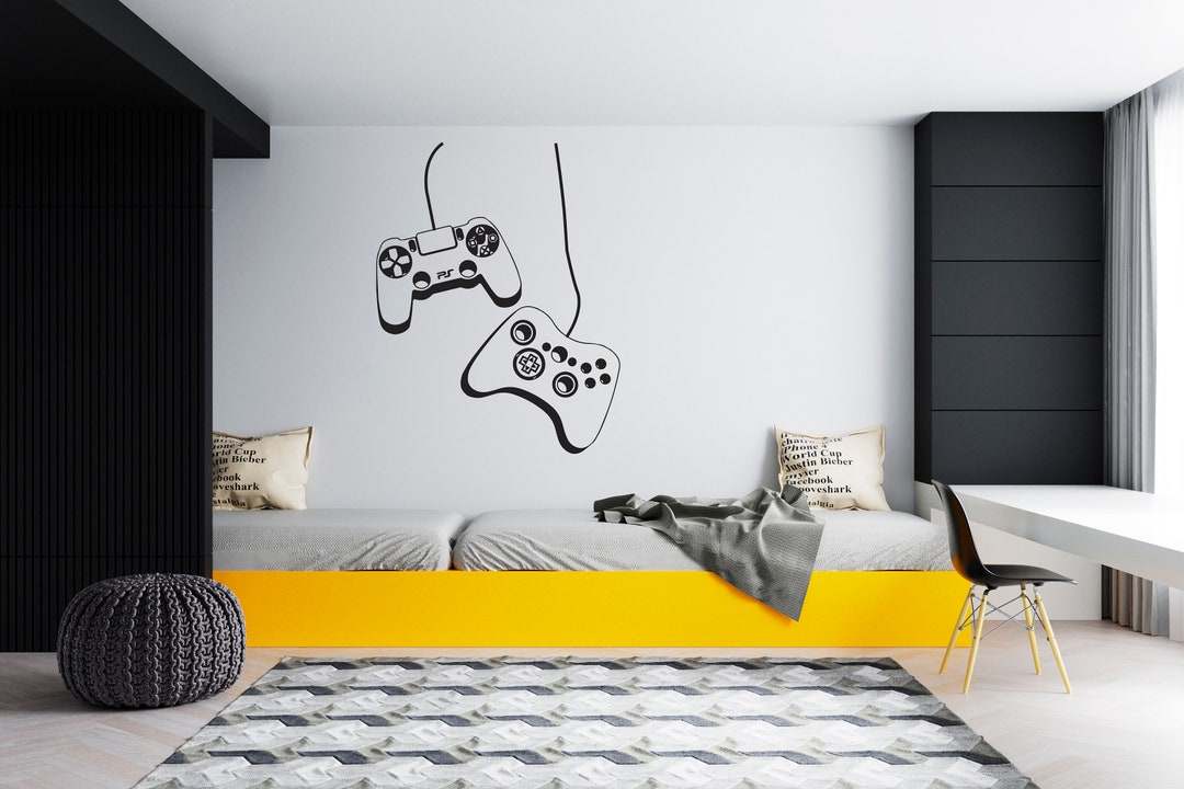 Gamer Wall Decal Video Games Wall Sticker Controller Wall Decor for ...