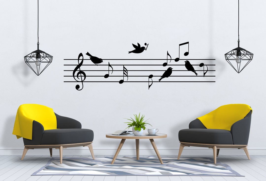 Music Wall Decal Music Notes Wall Decor Musician Wall Sticker SG1548 - Etsy