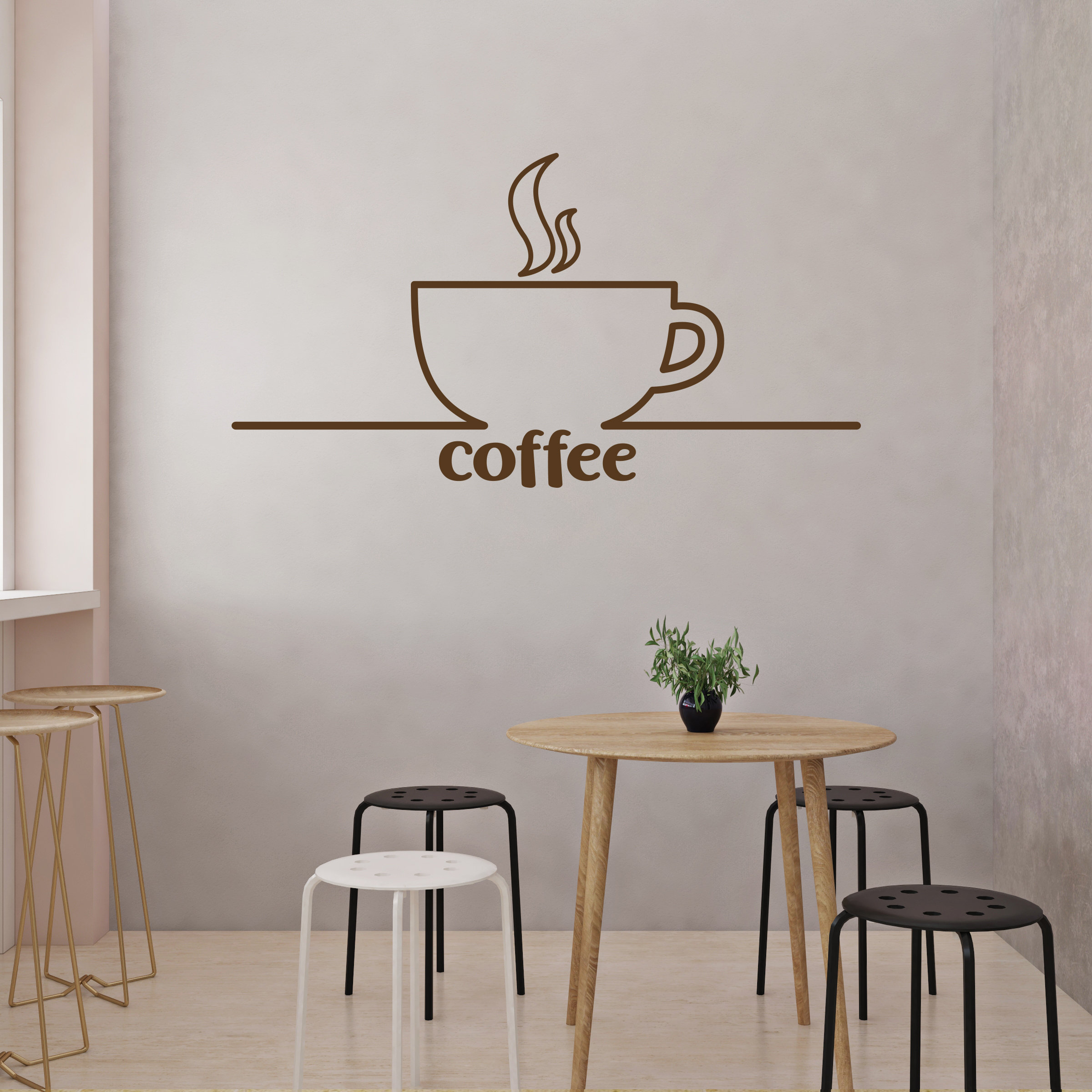Coffee Wall Decal Coffee Window Sticker Decals for Coffee Shop SG 1187 ...