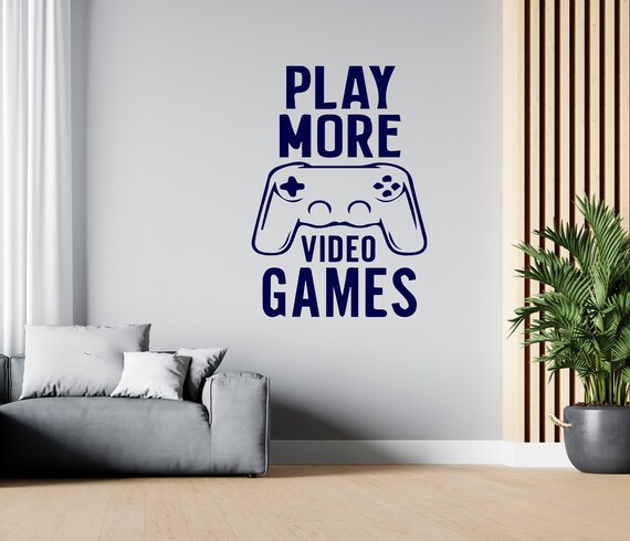 Gamer Wall Decal Video Games Wall Sticker Controller Wall | Etsy