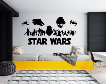 Star Wars Wall Decor Star Wars Wall Decal Star Wars Wall | Etsy