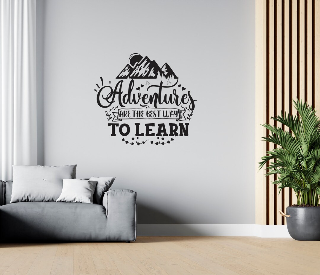 Travel Wall Decal Camping Wall Sticker Adventure Quote Wall Decal for ...