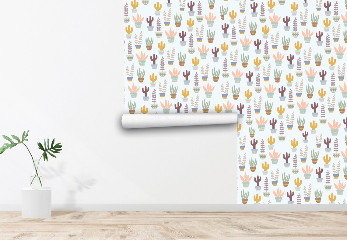 Plant Wallpaper Cactus Wallpaper Plant Wallpaper Plant Wall Decor ...