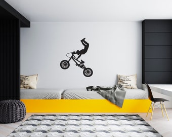 BMX Bike Wall Decal Bicycle Wall Sticker Bike Wall Decor for - Etsy