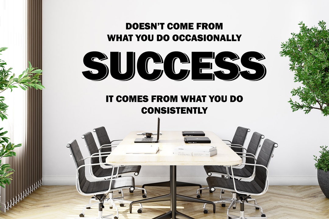 Success Wall Decal, Office Wall Decal, Office Wall Decor, Office Decals ...
