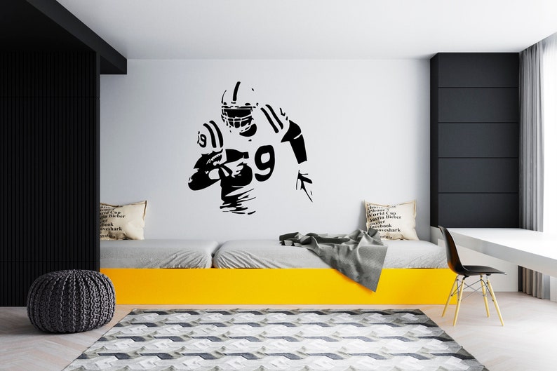 American Football Wall Decal Football Player Wall Decal Sports - Etsy