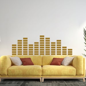 Music Equalizer Wall Decal Sound Wave Wall Sticker Music Wall Decor ...