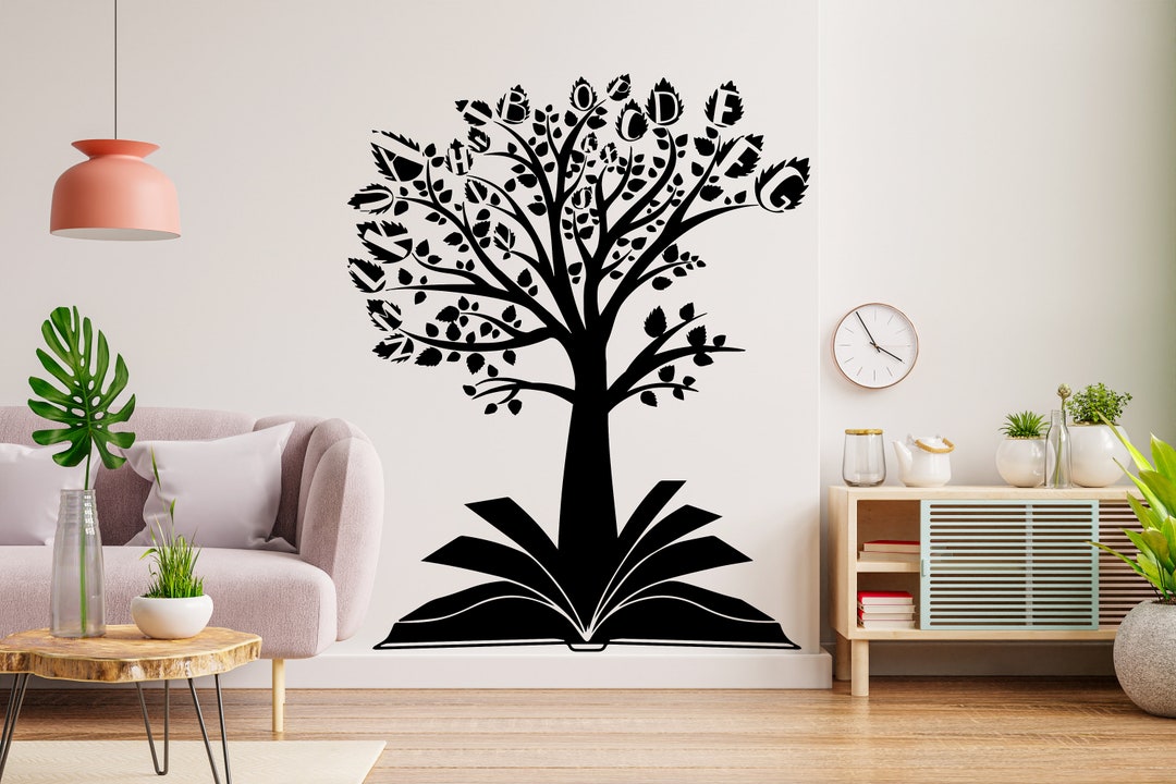 Book Alphabet Decal Books Lover Quotes Books Wall Decals Books Wall Art ...