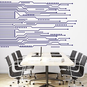 Circuit Board Decal Office Wall Art Decal, Technology Vinyl Wall Art ...