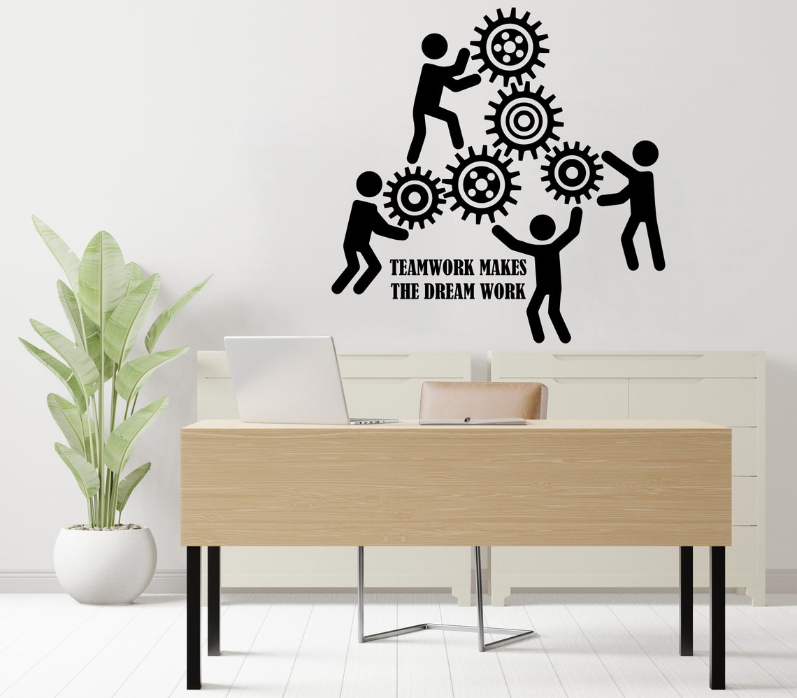 Teamwork Wall Decal Office Wall Decal Office Wall Decor - Etsy