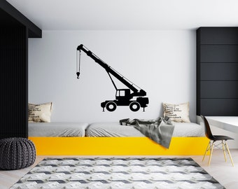 Construction Crane Wall Decal Heavy Construction Wall Sticker Crane ...