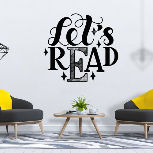 Books Wall Decal Reading Wall Decal Library Wall Decal Book - Etsy